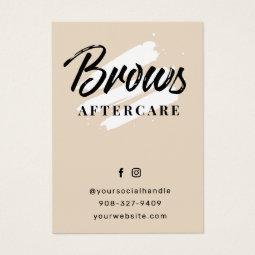 Pastel Brows Aftercare PMU Brow Instructions Card | Zazzle