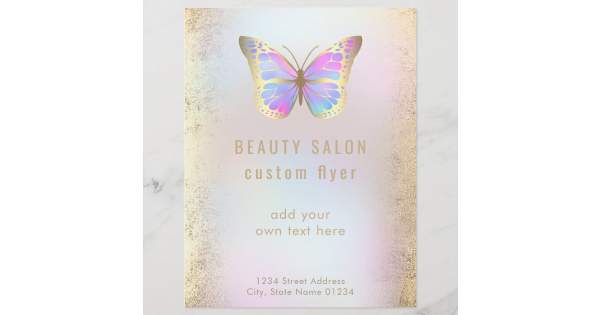 pastel butterfly flyer | Zazzle