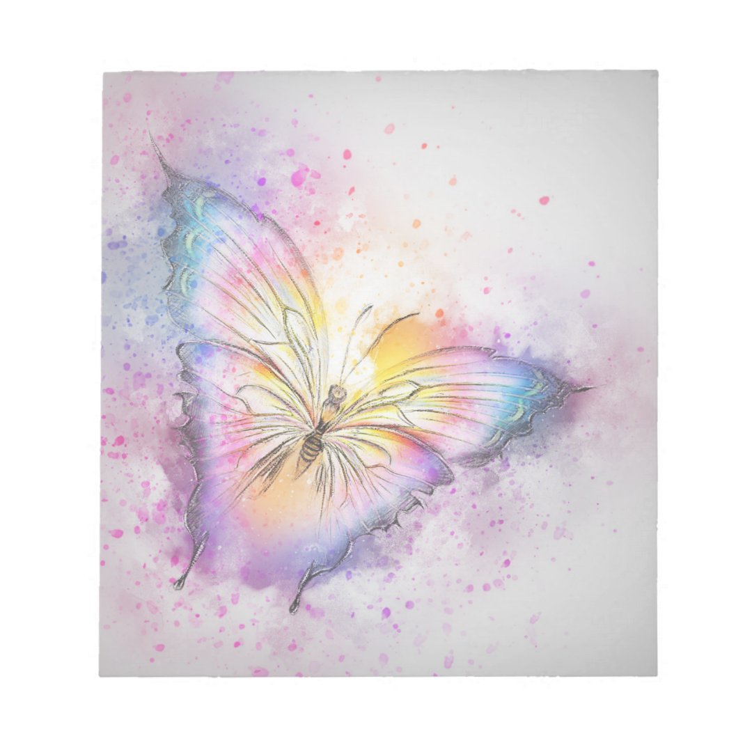 Pastel Butterfly Notepad | Zazzle