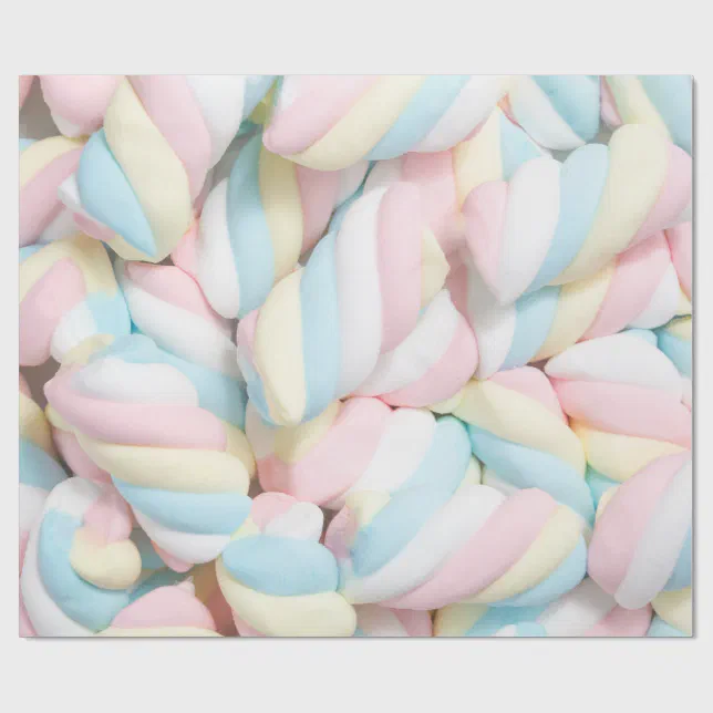 Pastel Candy Marshmallow Sweet Treat Cute Food Wrapping Paper | Zazzle