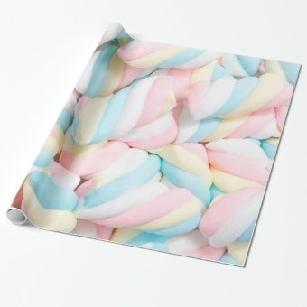 Pastel Candy Marshmallow Sweet Treat Cute Food Wrapping Paper | Zazzle