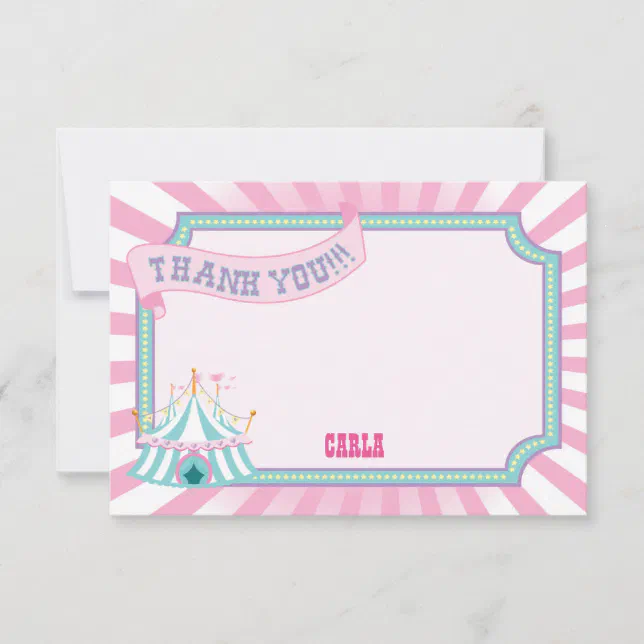 Pastel Carnival, Thank You Cards | Zazzle