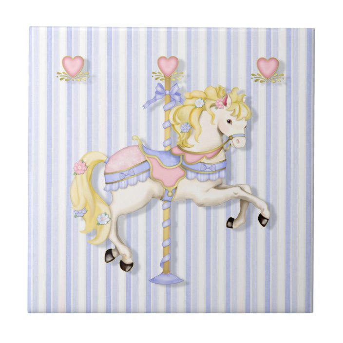 Pastel Carousel Pony Tile | Zazzle.com