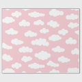 Pastel Clouds Asthetic White And Pink Art Wrapping Paper | Zazzle