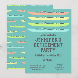 Pastel Colored Kayaks Kayaking Themed Party Invitation | Zazzle