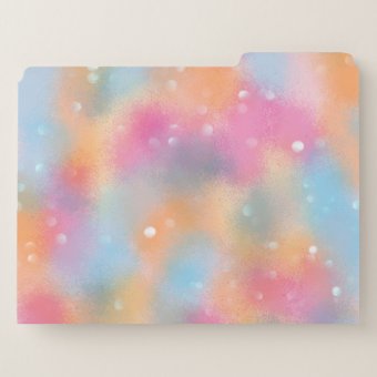 Pastel Colorful Girly Trendy Modern Chic Fancy File Folder | Zazzle