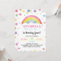 Pastel Colorful Rainbow Birthday Invitation | Zazzle