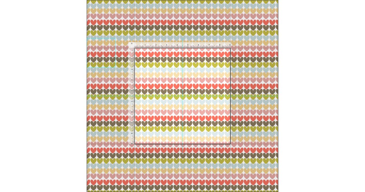 Pastel Colors Ditsy Love Hearts Patterned Design Fabric | Zazzle