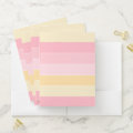 Pastel Colors Elegant Modern Striped Template Pocket Folder | Zazzle