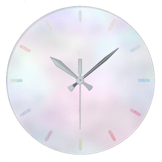 pastel colors large clock | Zazzle.com