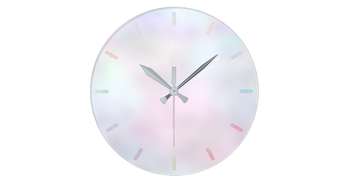 pastel colors large clock | Zazzle.com