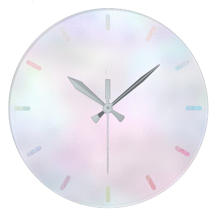 pastel colors large clock | Zazzle.com