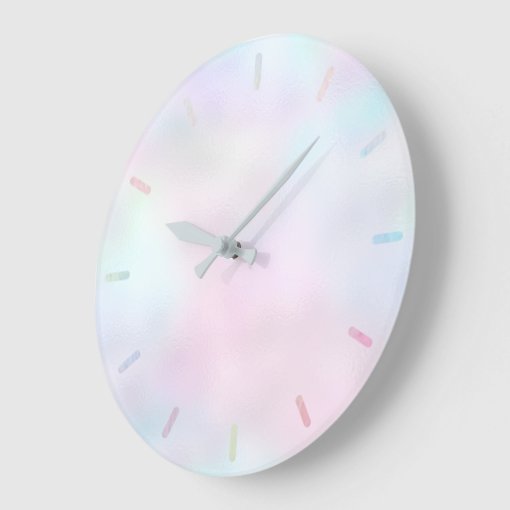 pastel colors large clock | Zazzle