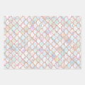 Pastel Colors Mermaid Scales Pattern Wrapping Paper Sheets | Zazzle