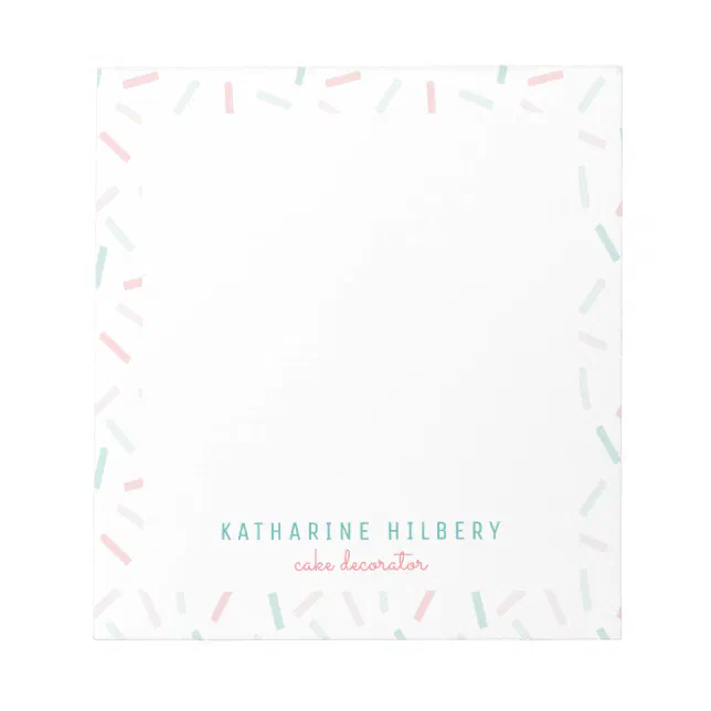 Pastel Colors Sprinkles White Notepad | Zazzle