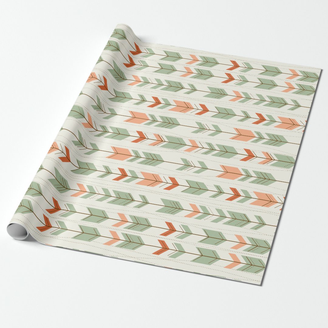 Pastel Colors Tribal Arrows Pattern Wrapping Paper | Zazzle