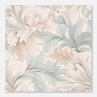 Pastel colors vintage baroque floral pattern wallpaper | Zazzle