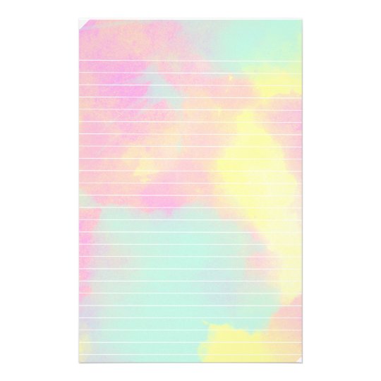 Pastel Colors Watercolor Lined Paper | Zazzle.com