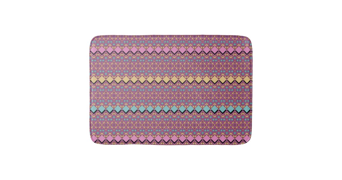 Pastel Deco Bath Mat | Zazzle