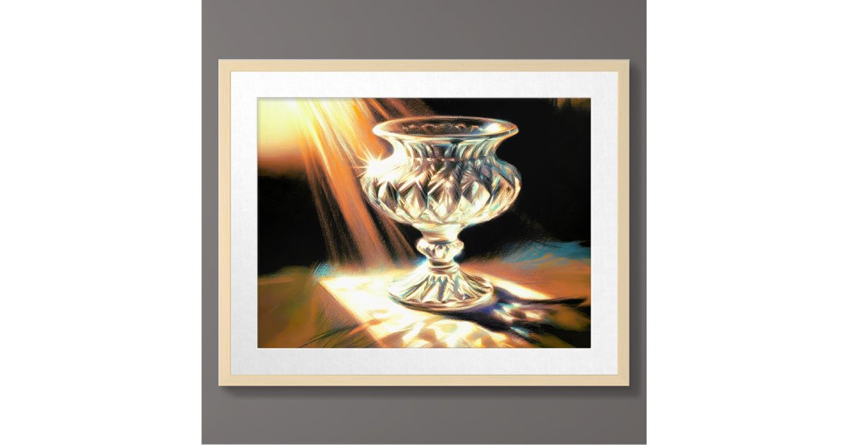 Pastel Drawing Crystal Compote in Sun Still Life Poster | Zazzle