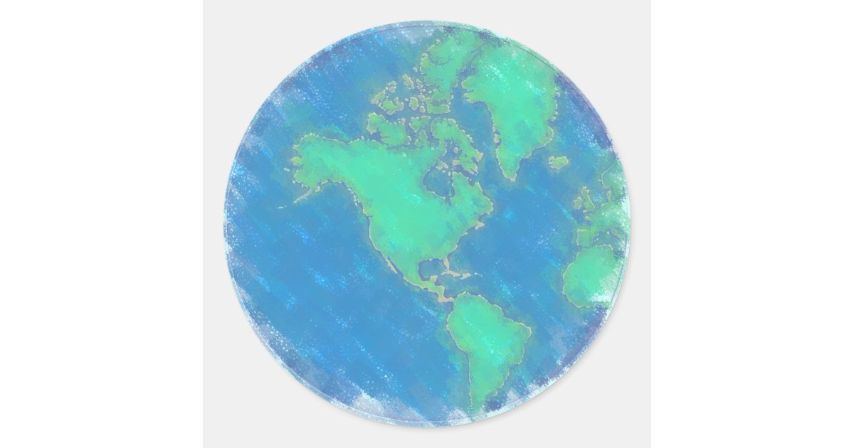 Pastel Earth Stickers | Zazzle
