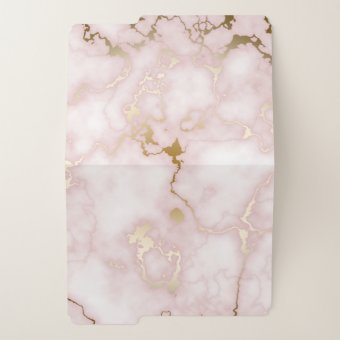 Pastel Faux Gold Marble File Folder | Zazzle
