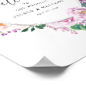 Pastel Floral Wreath Elegant Welcome Wedding Sign | Zazzle