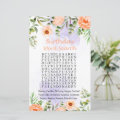 Pastel Flowers Birthday Word Search Game | Zazzle