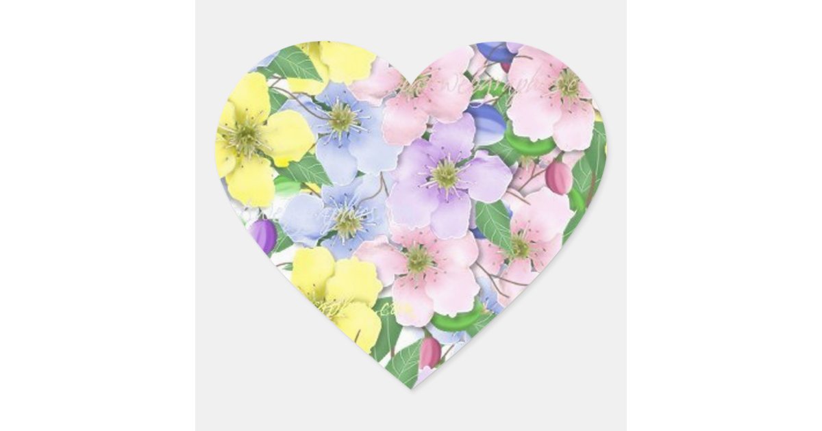 Pastel Flowers - Sticker | Zazzle