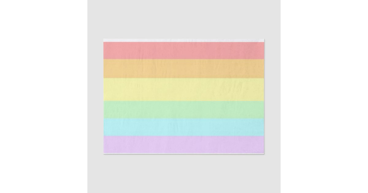 Pastel Gay LGBT Pride Month Flag Tissue Paper | Zazzle
