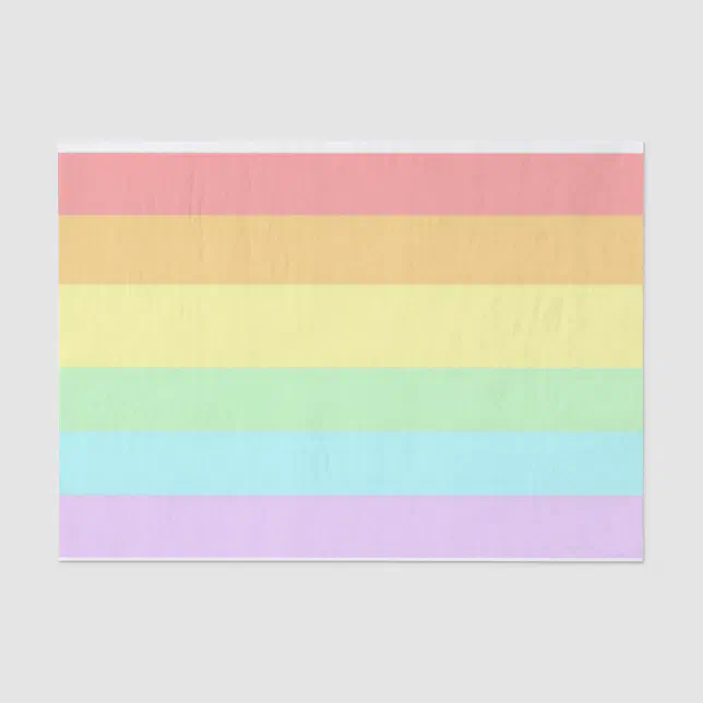 Pastel Gay LGBT Pride Month Flag Tissue Paper | Zazzle