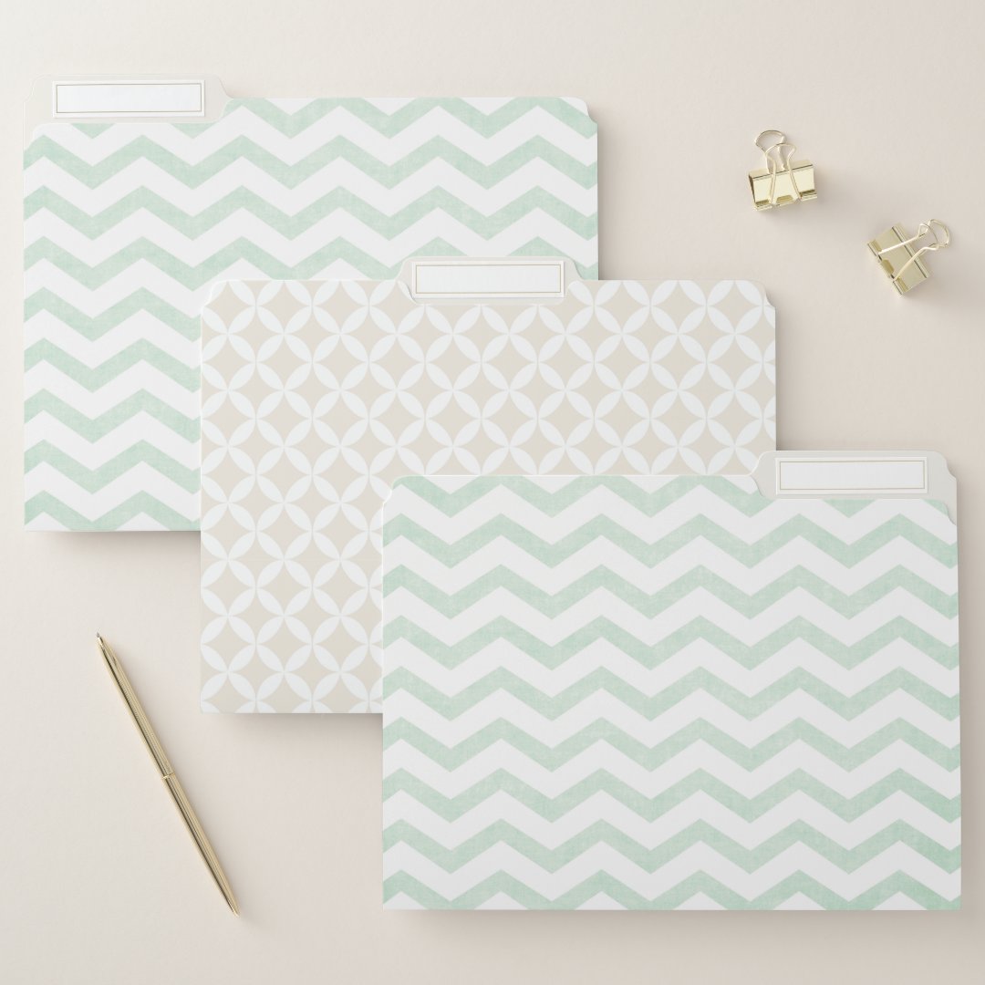 Pastel Geometric Patterns File Folders | Zazzle
