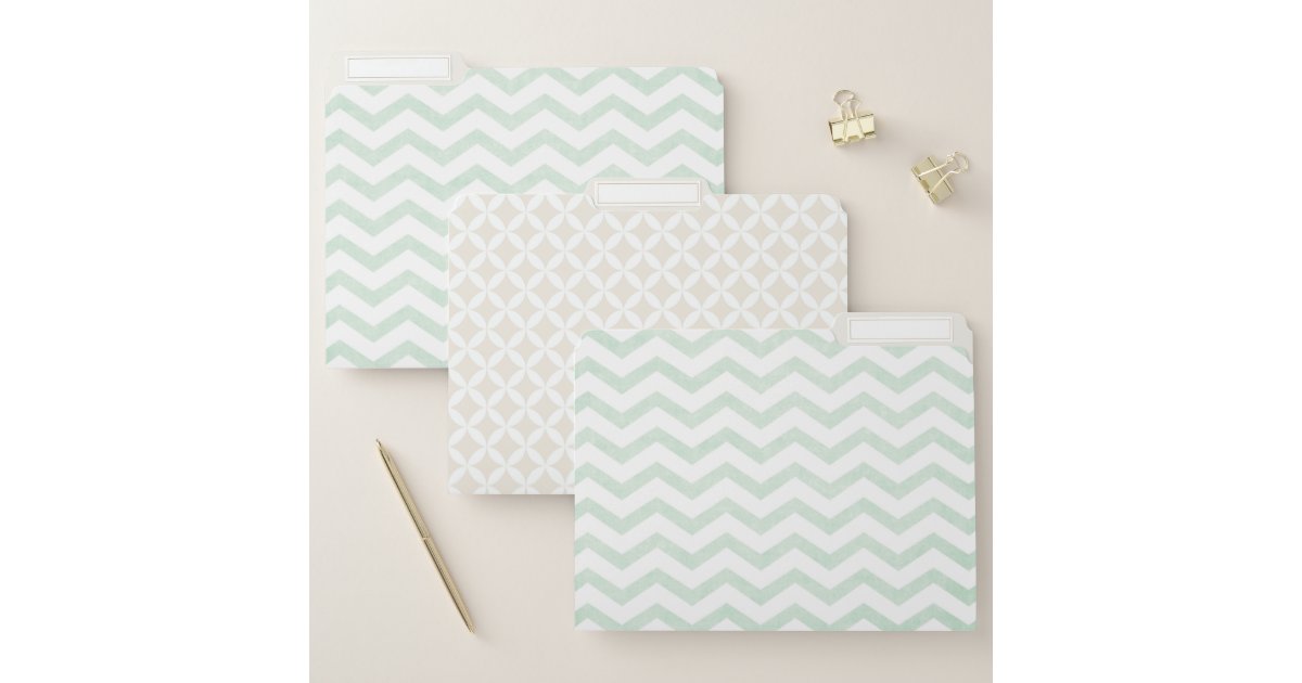 Pastel Geometric Patterns File Folders | Zazzle