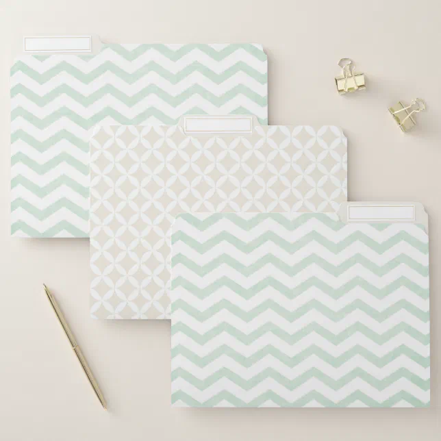 Pastel Geometric Patterns File Folders | Zazzle