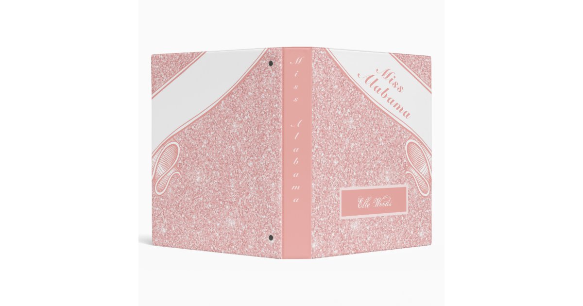 Pastel Glitter Custom Pageant Notebook Binder | Zazzle