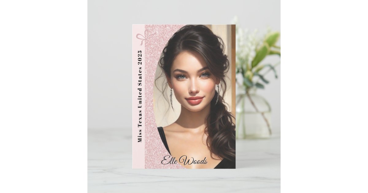 Pastel Glitter Pageant Autograph Cards | Zazzle