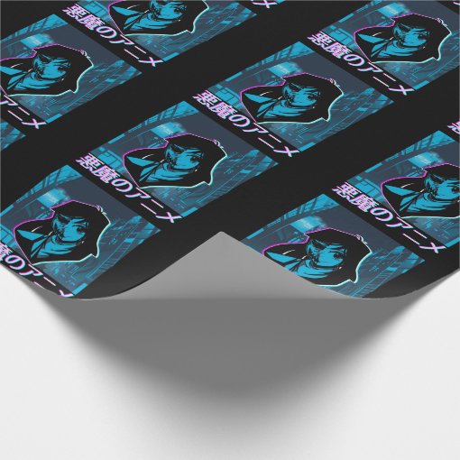 Pastel Goth Manga Vaporwave Girl Creepy Anime Wrapping Paper | Zazzle