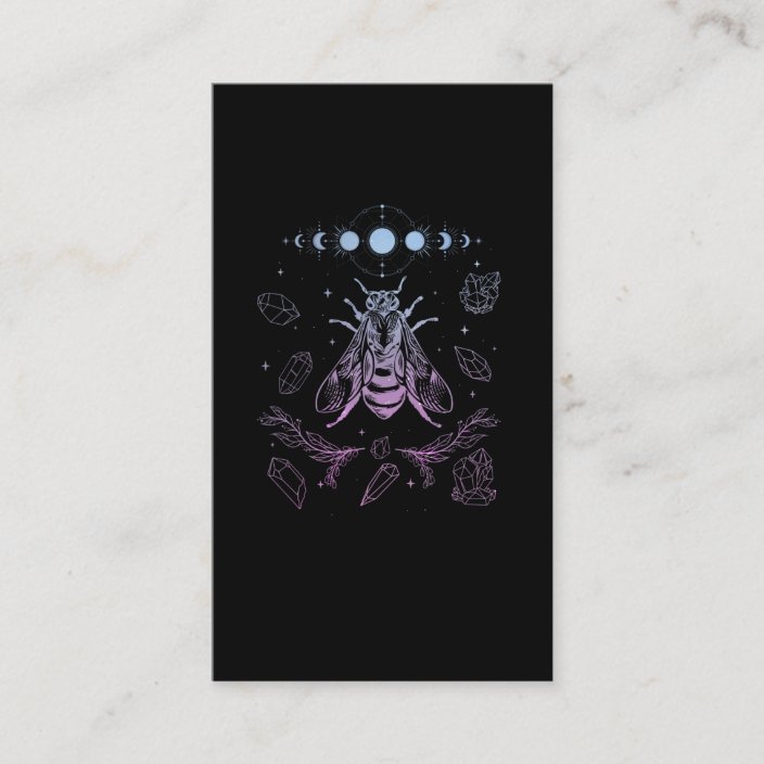 Pastel Goth Moon Insect Gothic Wicca Crescent Bee Business Card ...