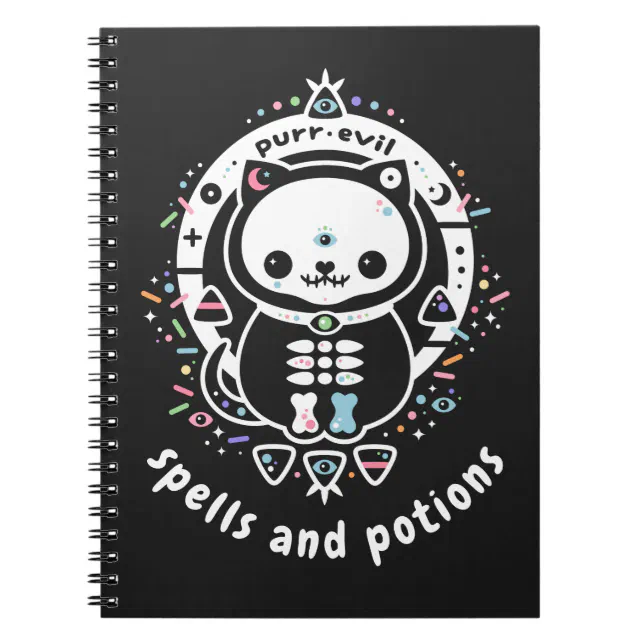 Pastel Goth Spells and Potions Witch's Notebook | Zazzle