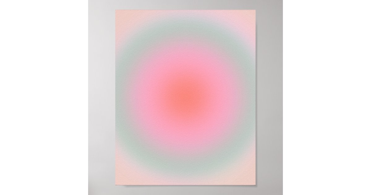 Pastel Gradient Minimalist Aura Poster | Zazzle