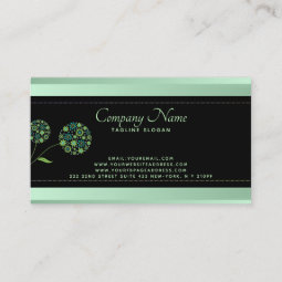Pastel Green Stripe Business Card | Zazzle