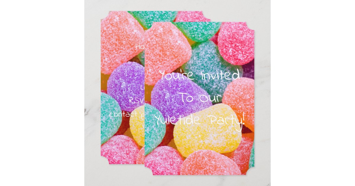 pastel gumdrops invitation | Zazzle