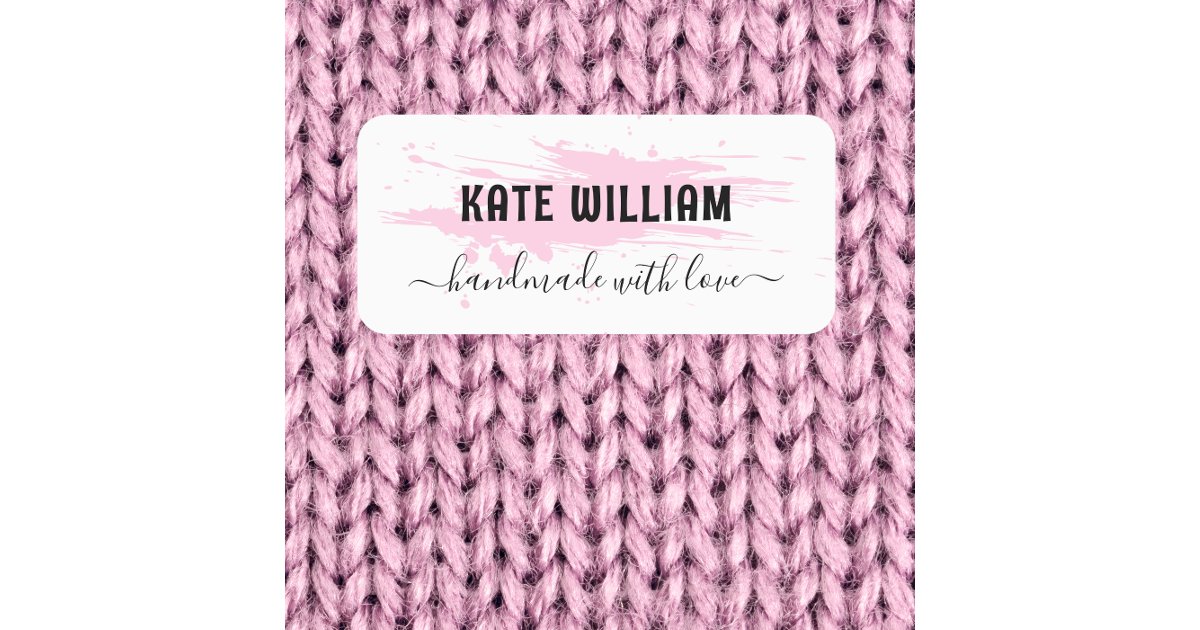 Pastel Handmade with love by clothing label | Zazzle