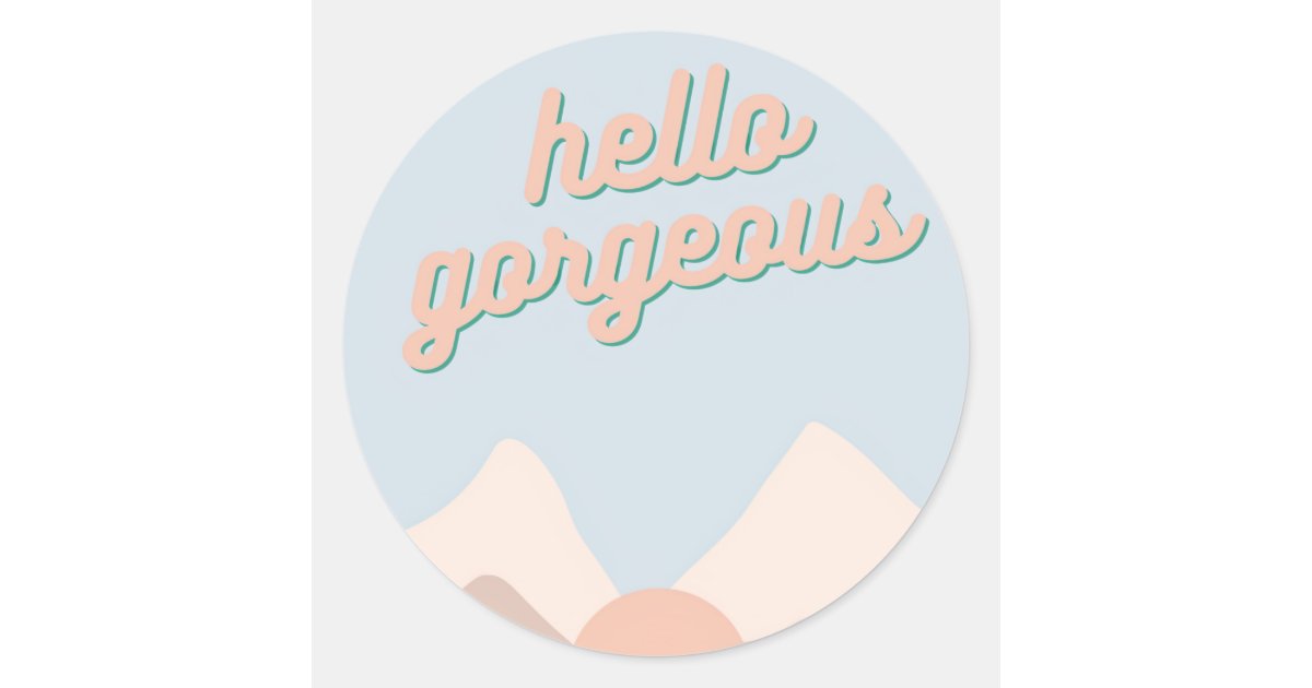 Pastel Indie Illustration Classic Round Sticker | Zazzle