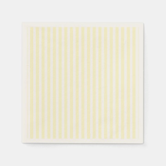 Pastel Lemon Yellow and White Stripes Pale Yellow Napkins | Zazzle.com