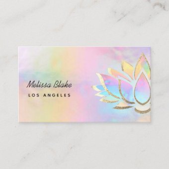 pastel lotus design business card | Zazzle