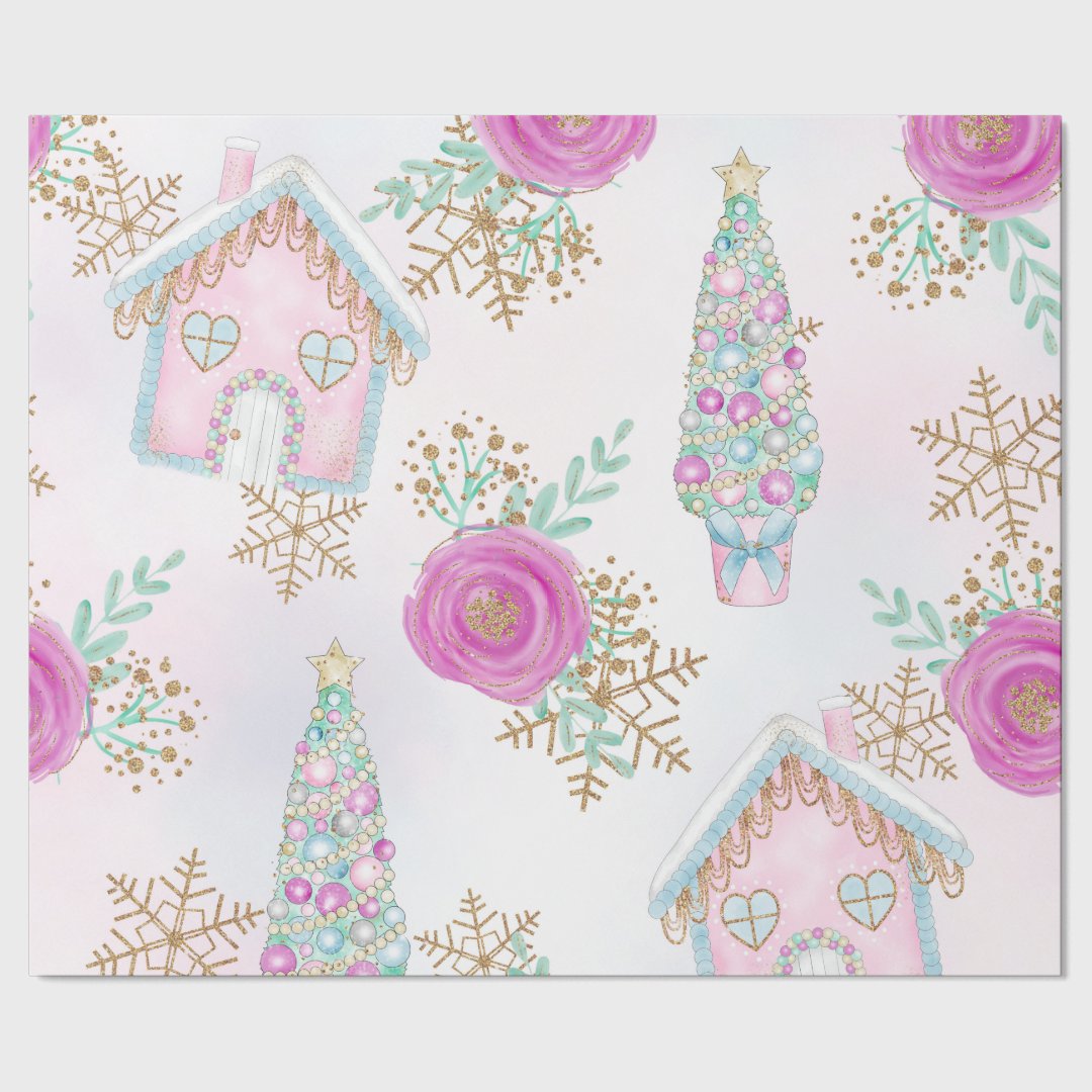 Pastel Magic Christmas Wrapping Paper | Zazzle