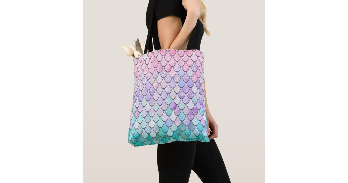 Pastel Mermaid Scales Tote Bag | Zazzle