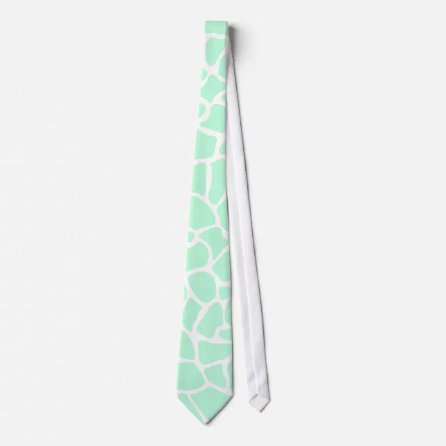 Pastel Mint Green Animal Print Giraffe Pattern Neck Tie | Zazzle