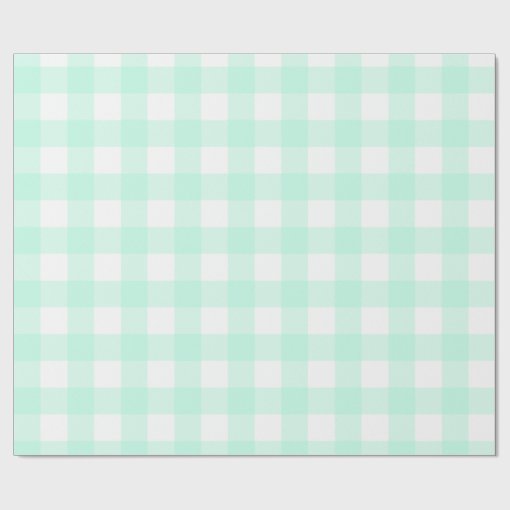 Pastel Mint Green Plaid Pattern Easter Wrapping Paper | Zazzle